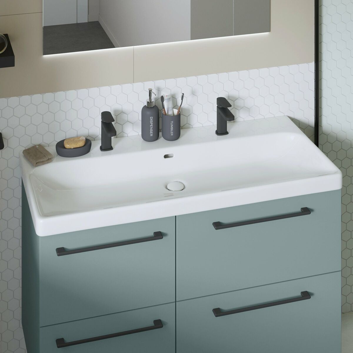 Umywalka ceramiczna Remix New 106 X 48.5 Sensea - Leroy Merlin